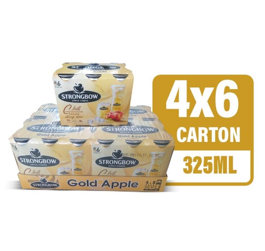 Strongbow Gold Apple Can (carton/6 pack) 320ml – Patricks Cellars