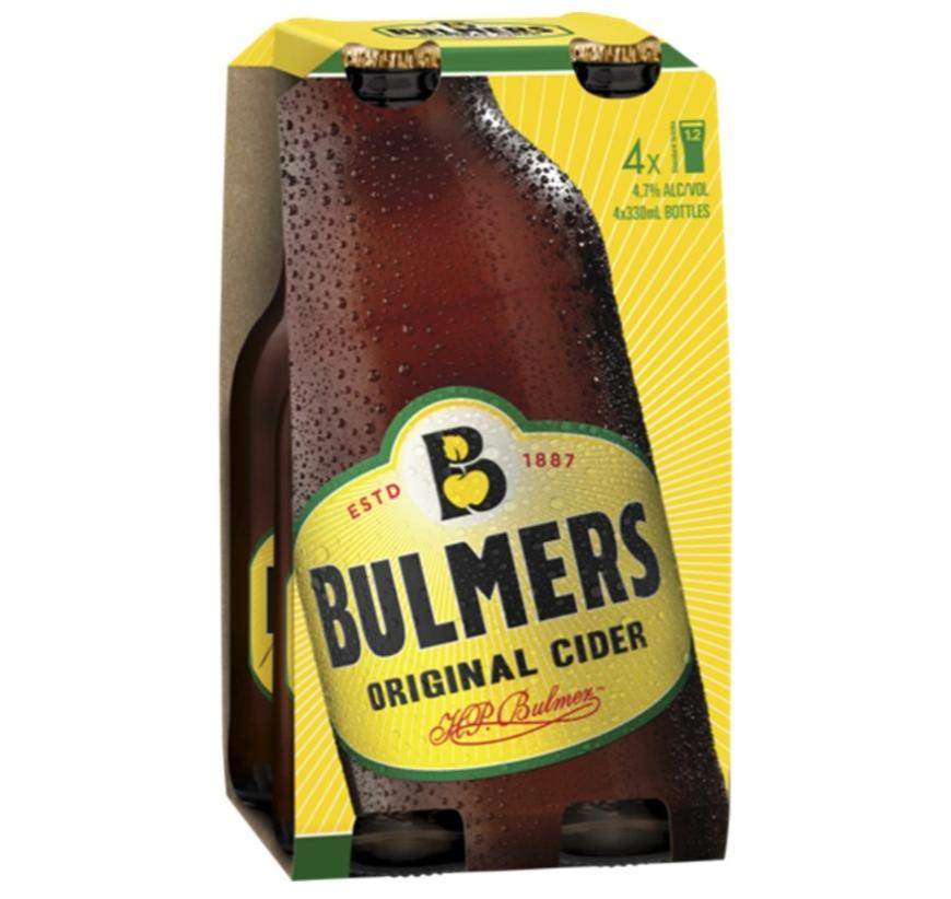 Bulmers Original Cider Bottles (carton/4pack) 330mL – Patricks Cellars