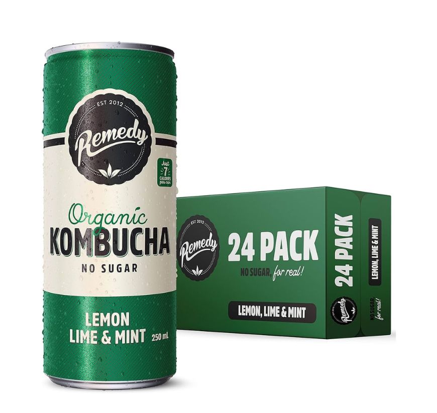 Kombucha Organic Lemon Lime & Mint Can 250ml – Patricks Cellars